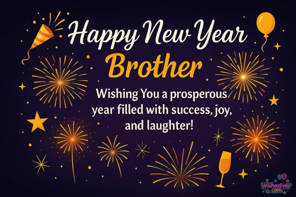 New Year Wishes for Brother 2026 — 160 Heartfelt, Funny & Inspirational ...