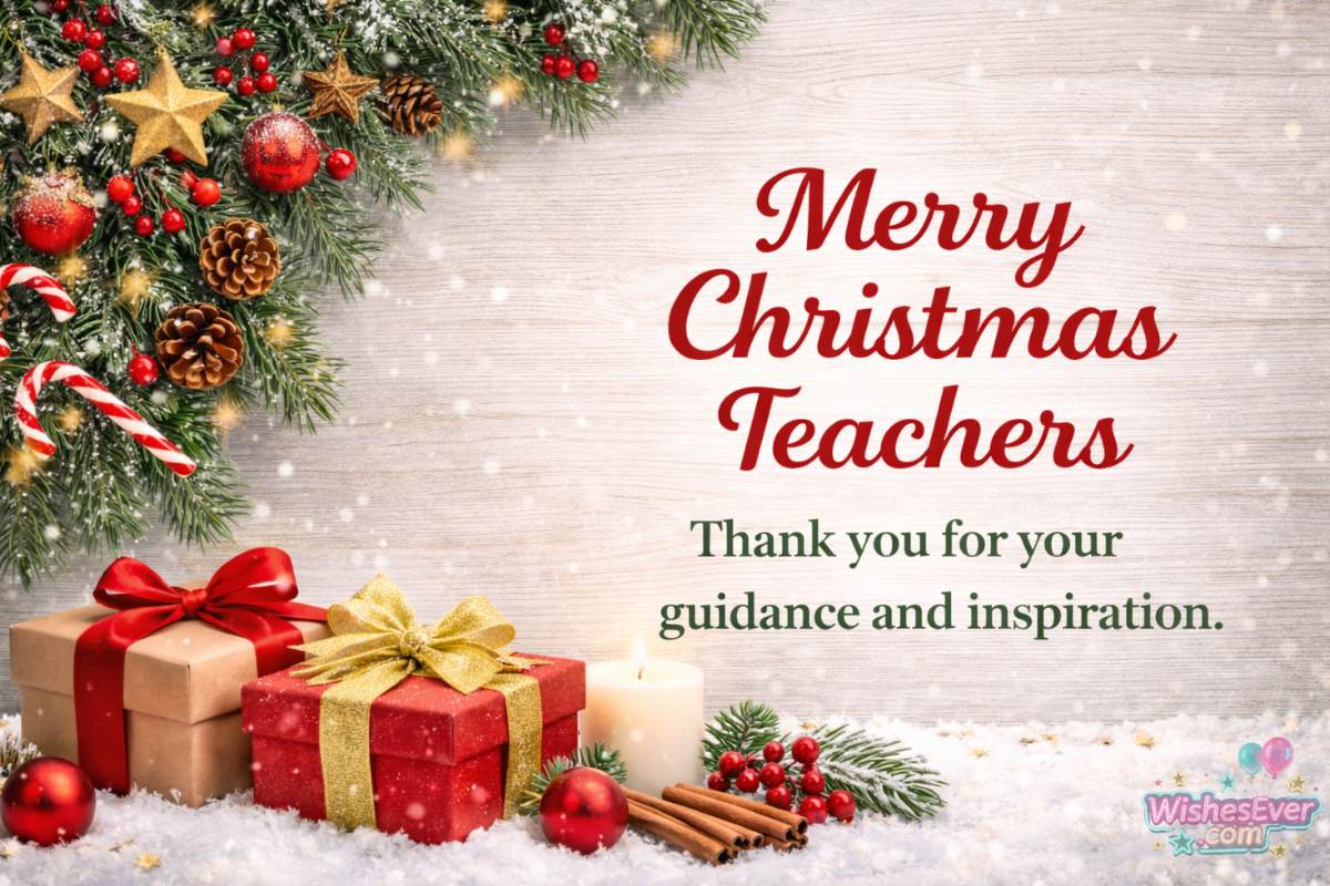 Christmas Wishes for Teachers — 120+ Respectful, Heartfelt ...