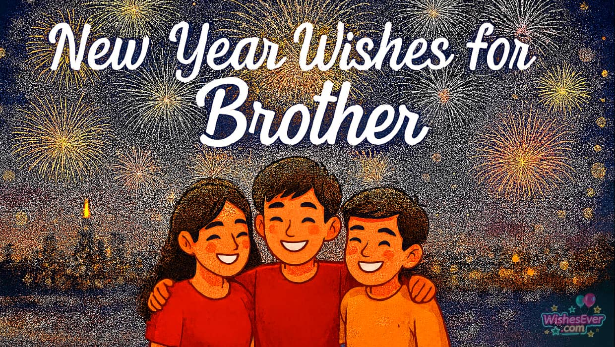 New Year Wishes for Brother 2026 — 160 Heartfelt, Funny & Inspirational ...