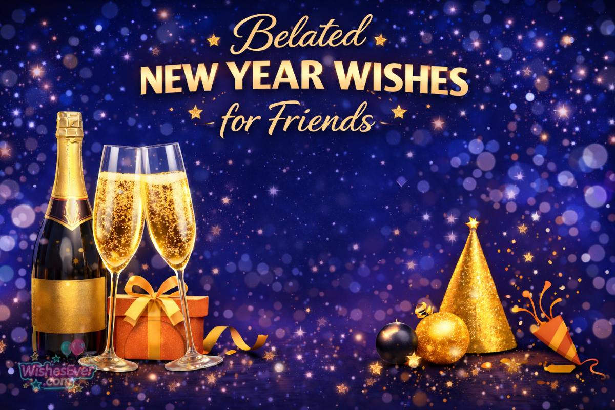Belated New Year Wishes for Friends | Sorry I’m Late! - WishesEver.com